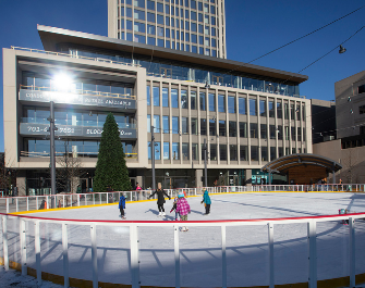 Broadway Square's SCHEELS Skating Rink Opens for the Season | Fargo Parks