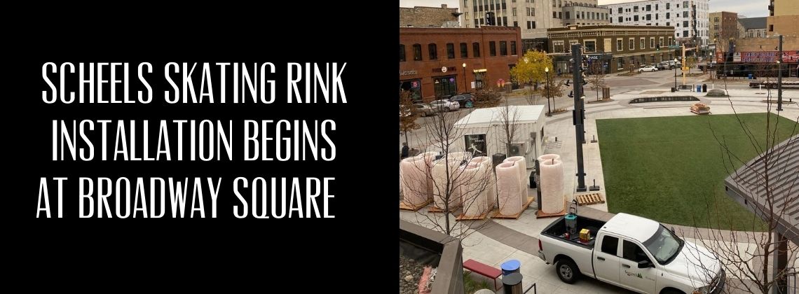 SCHEELS Skating Rink Installation Begins at Broadway Square | Fargo Parks