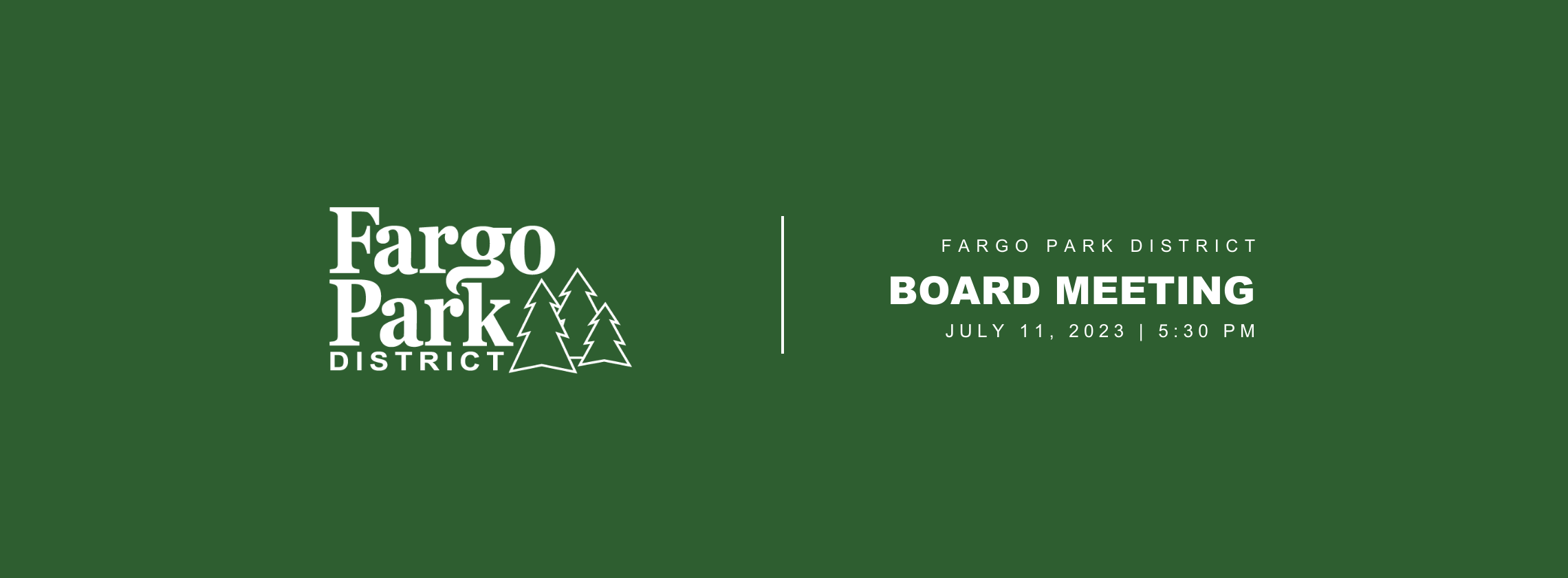 Park Board Meeting - July Agenda 2023 | Fargo Parks